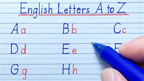 How To Write English Letters A Z English Letters Abcd English
