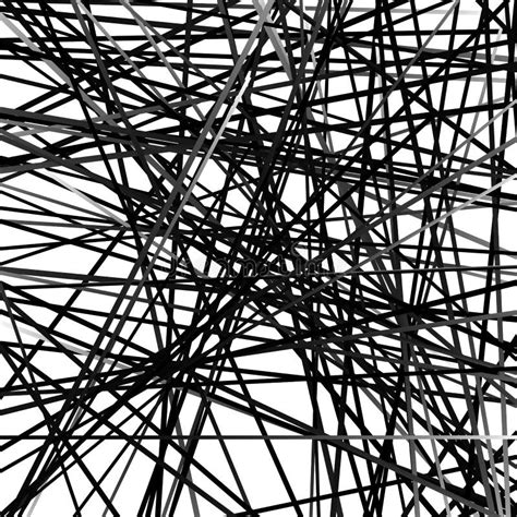 Random Irregular Lines Artistic Pattern Geometric Monochrome Te Stock