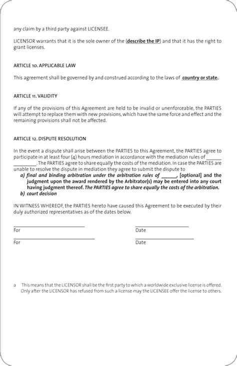 Letter Of Agreement Template