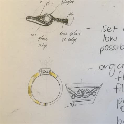 Chasse Engagement Ring Waves Of Gold Holding Centre Diamond Design