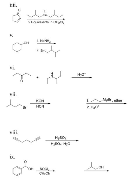 Solved Complete The Missing Reactants Reagents Or Products Chegg