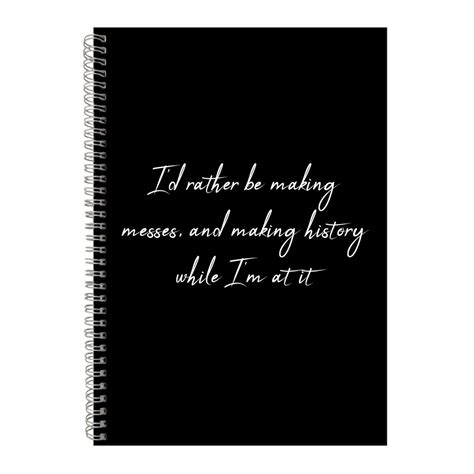 Messes A4 Notebook Spiral Lined Motivational Saying Graphic Notepad