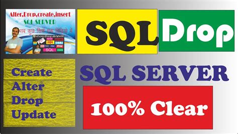 Create Alter Drop Update All Commands In Sql In Hindi
