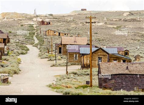 Main Street In The Gold Mining Ghost Town Of Bodie State Historic Park