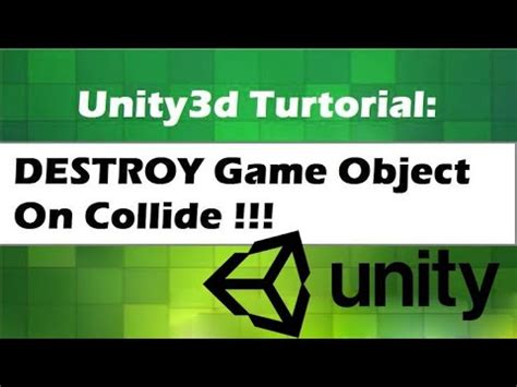 Destroy Object On Collision In Unity YouTube
