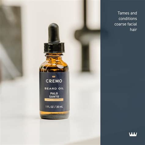 Cremo Beard Oil For Men Tames And Conditions Palo Santo Scent Hy