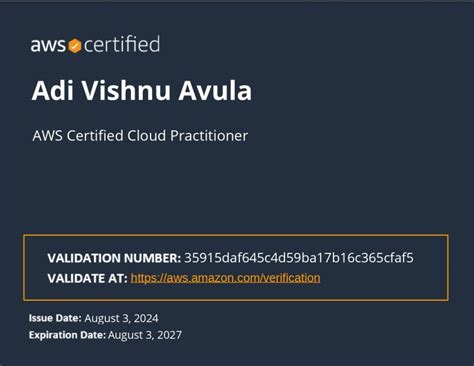 adi vishnu avula on linkedin aws cloudpractitioner certification cloudcomputing