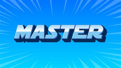 Premium Photo Master 3d Blue Text