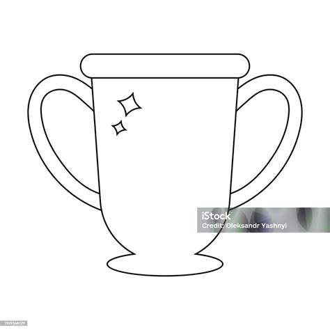 벡터 우승자 트로피 컵 아이콘입니다 라인 스타일 어워드 흰색 배경에 고립 디자인 웹에 대 한 깨끗 하 고 현대적인 벡터 일러스트 1에 대한 스톡 벡터 아트 및 기타 이미지