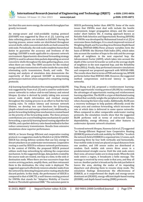 A Review On Routing Protocols For Underwater Wireless Sensor Networks Pdf