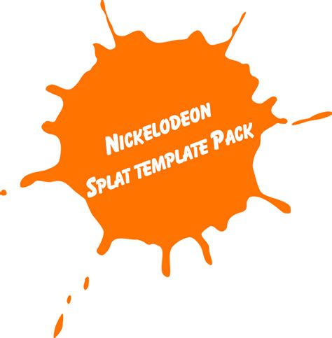 Nickelodeon Splat Template Pack By Yellowpen2009 On Deviantart
