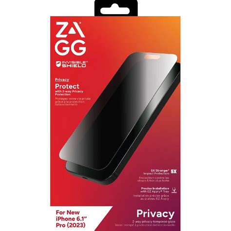 Zagg Invisible Shield Tempered Glass 4 Way Privacy Filter Case