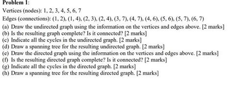 Vertices Nodes Edges Chegg