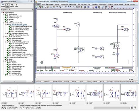 Symbolbibliothek Hydraulik für Treesoft CAD