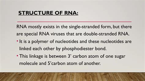 Structure And Biological Properties Of Rna Pptx
