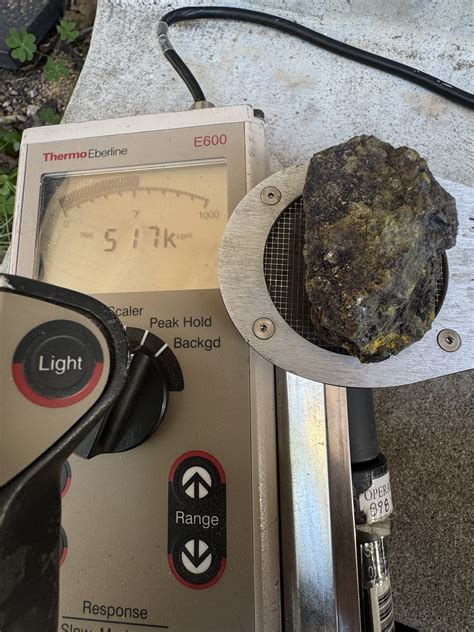 517 000 Cpm 66 61 Grams Almost Entirely Uranium Dioxide In The Form Of Both Pitchblende And