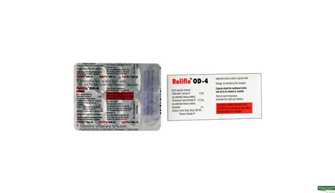 Buy Roliflo Od 4mg 10 Capsules Online At Best Prices Wellness Forever
