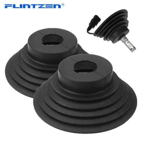 Flintzen 범용 Led Hid 크세논 헤드 라이트 키트 자동차 방진 더스트 씰 커버 자동차 모터사이클 라이트 램프 H1 H3 H4 H7 H11 2 개차 등 부품
