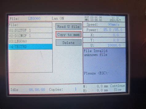 File Invalid Unkonwn File Error On Ruida Udisk Usb Drive Lightburn