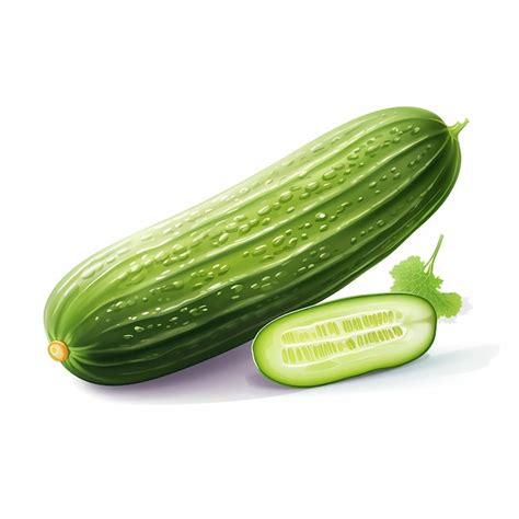 Premium Photo Whole Pimpled Cucumber Vector Illustration