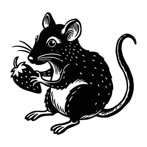 There Is A Small Mouse Holding 66597887 Vector Art At Vecteezy