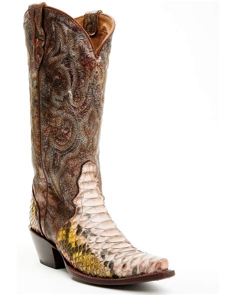 Shyanne Womens Cayenne Exotic Python Tall Western Boots Snip Toe Multi