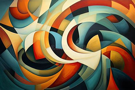Convergence Of Abstract Shapes And Lines Intertwining To Form A Dynamic And Captivating Visual
