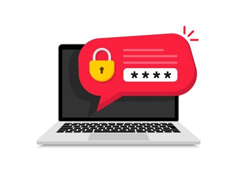 Premium Vector Password Security Notice On Laptop Verification Code