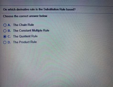 Solved On Which Derivative Rule Is The Substitution Rule Solved On Which Derivative Rule Is The Substitution Rule