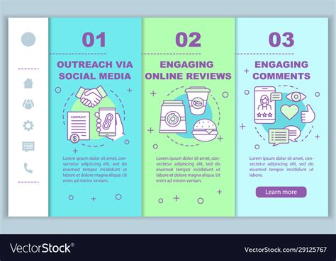 Online Pr Onboarding Mobile Web Pages Template Vector Image