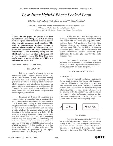 Pdf Low Jitter Hybrid Phase Locked Loop