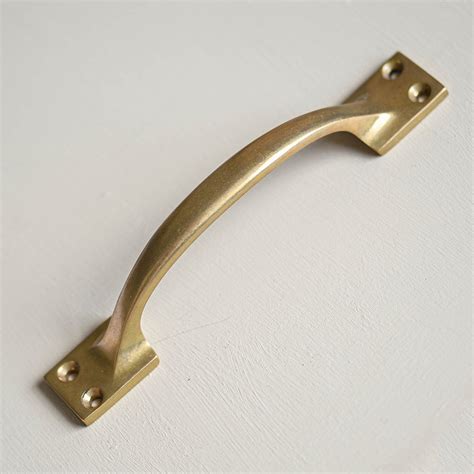 Uk Made Solid Brass Drawer Pull Aged Brass Pull Handle