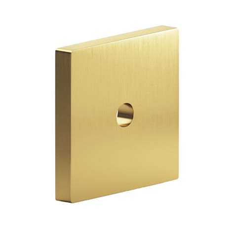 Knobs Collection 175 Square Backplate In Unlacquered Satin Brass By Colonial Bronze 9953