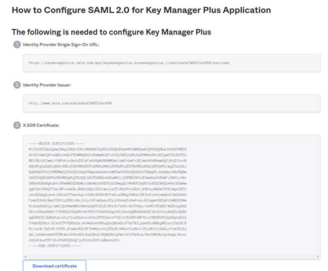 Saml Sso Configuration Key Manager Plus