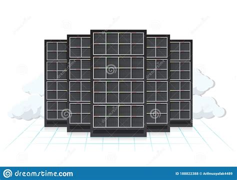 Data Center Cloud Connection Hosting Server Computer Information Stock Vector Illustration Of