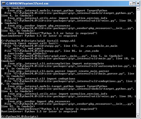 Не могу установить модули python 3 5 or later required stack