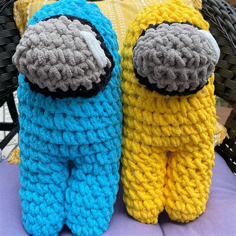 Handmade Crochet Among Us Plushie Crewmate Or Deadmate Toy Etsy