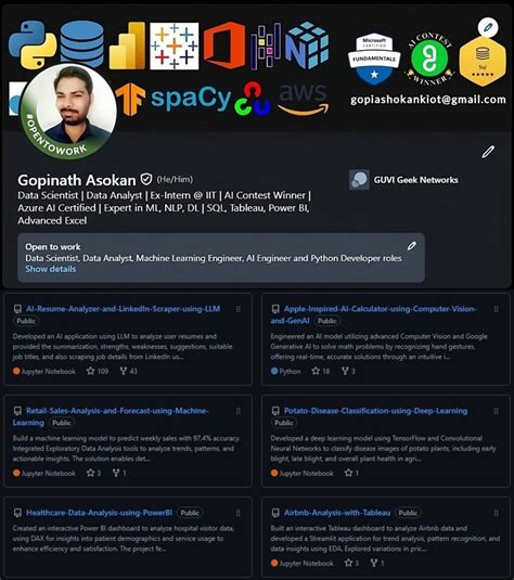 Opentowork Datascience Machinelearning Ai Gopinath Asokan
