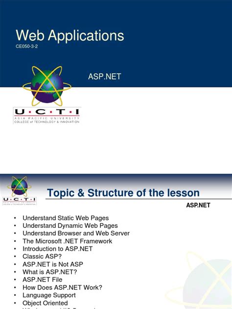 Aspnetppt Pdf Active Server Pages Dynamic Web Page