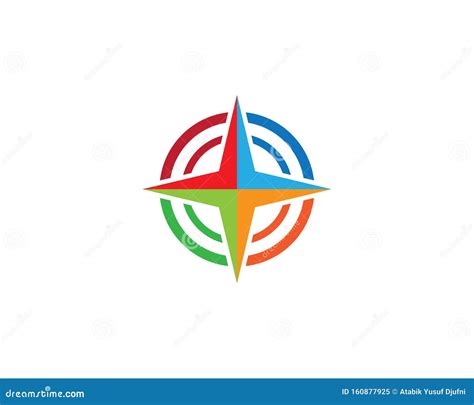 Compass Symbol Vector Icon Illustration Stock Vector Illustration Of