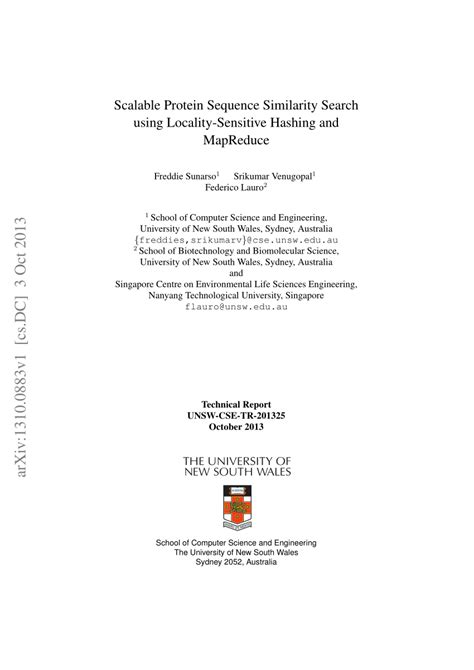 Pdf Scalable Protein Sequence Similarity Search Using Locality