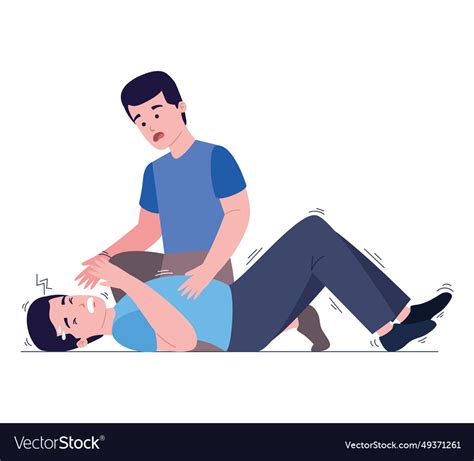 Epilepsy Man With Seizures Royalty Free Vector Image