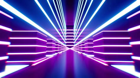 Glowing Striped Neon Lights Corridor Vj Loop Infinite Background 47346714 Stock Video At Vecteezy