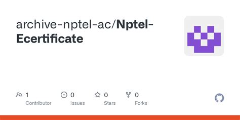 Github Archive Nptel Ac Nptel Ecertificate