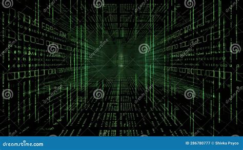Matrix Computer Background Generative Ai Stock Illustration