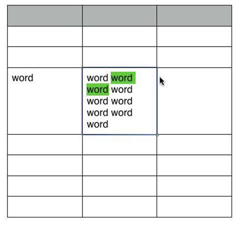 Betalogue IWork 08 Text Selection Keyboard Shortcuts Hijacked In Tables