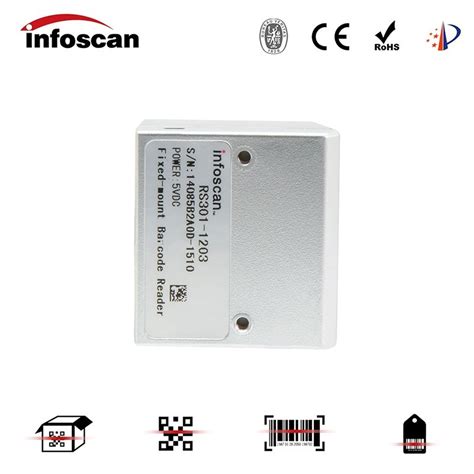 White Color Small Size Fixed Mount Laser 1d Bar Code Scanner Engine For Ticketing Terminal