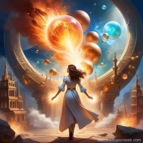 Attractive Chemist Experimenting With Smoke And Explosion Stable Diffusion Online