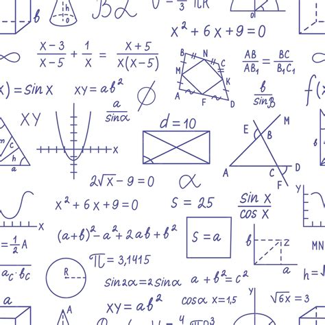 premium vector math seamless pattern mathematics solutions physics