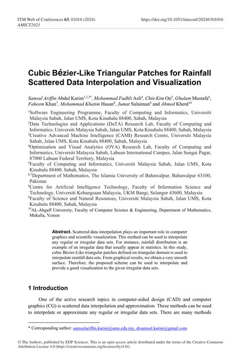 PDF Cubic Bézier Like Triangular Patches for Rainfall Scattered Data Interpolation and